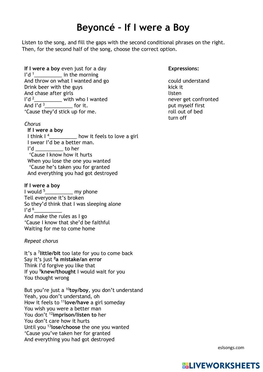 Second conditio… | English Language Worksheets | 8333287