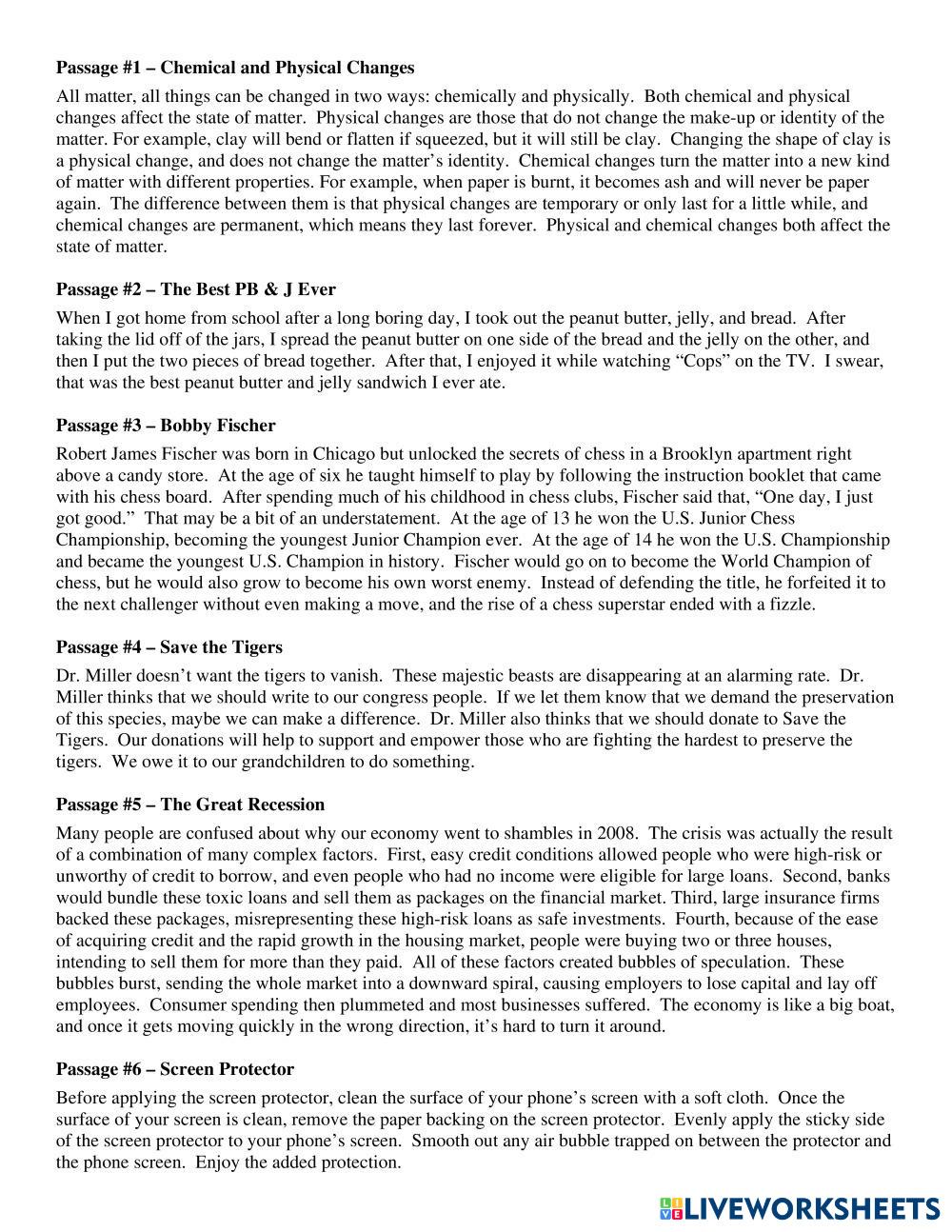 Identifying Tex… | English Language Worksheets | 8333923