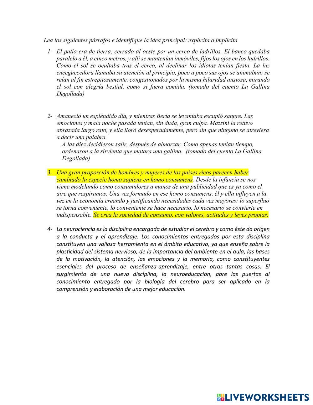 Ejercicios de c… | English Language Worksheets | 8334160