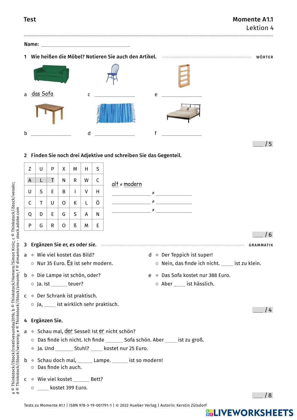 HA zu M2-L4 | English Language Worksheets | 8334256