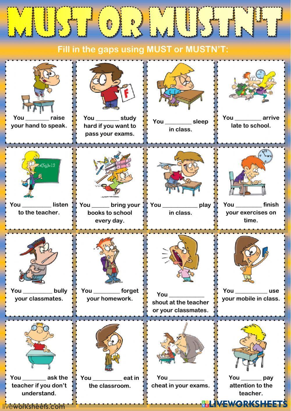 Classroom rules | ESL Worksheets | 8334303