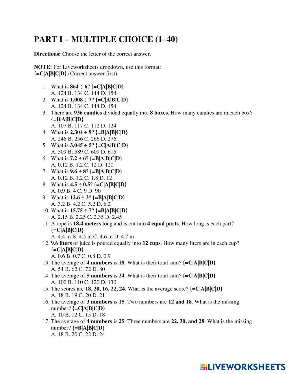 3rd Quarter Mat… | Math Worksheets | 8334733
