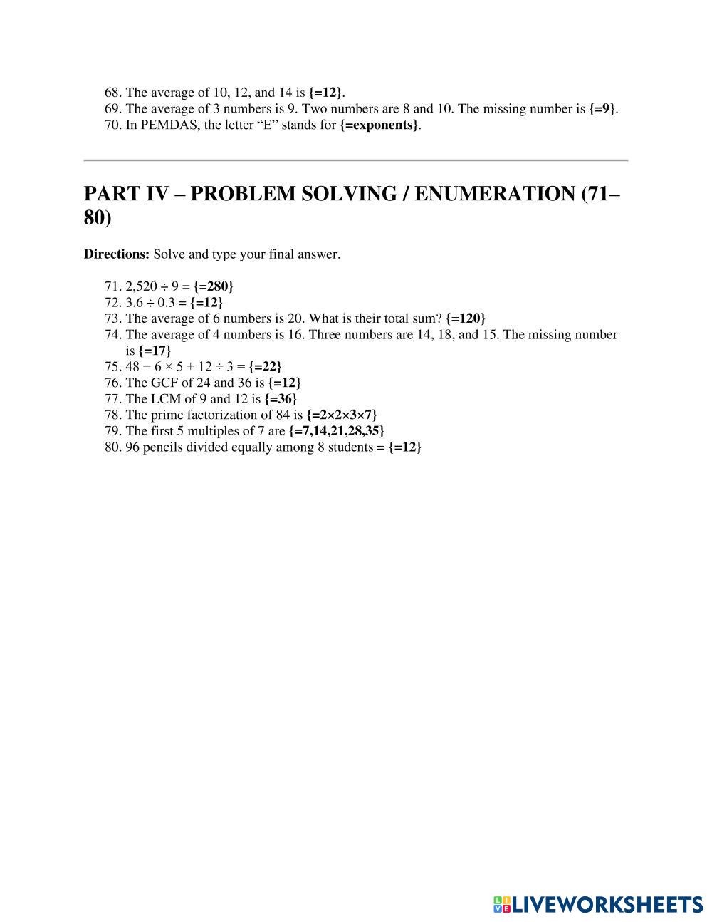 3rd Quarter Mat… | Math Worksheets | 8334733