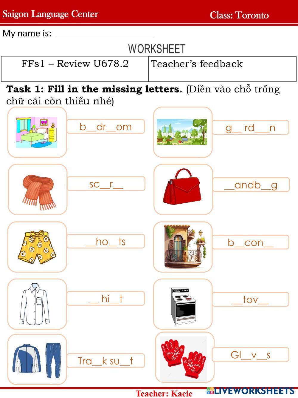 FF1-UNIT 7+8 TO… | English Language Worksheets | 8335331